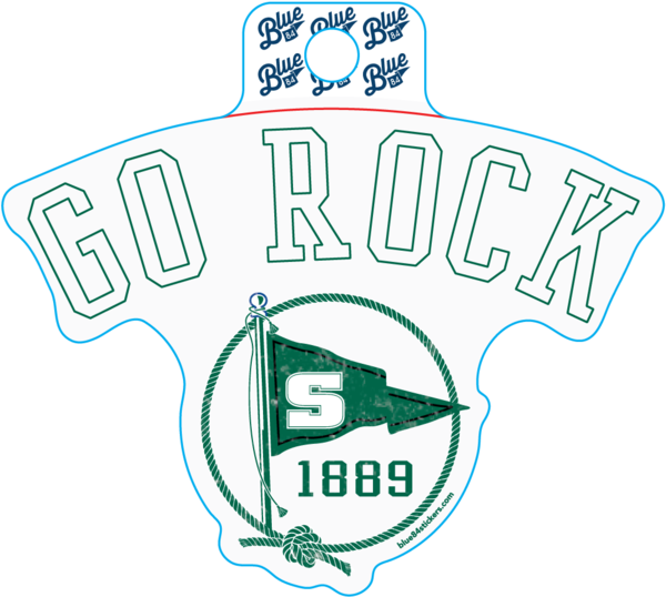 The Rock SGA Bookstore -BLUE 84 STANDING UP SCREEN-COLLEGE STICKER