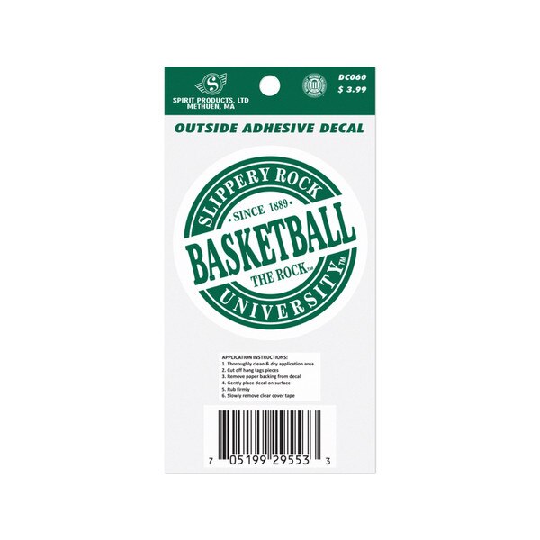 The Rock SGA Bookstore - Spirit 4-7" SRU Basketball Circle Decal